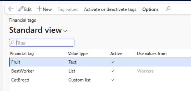 Dynamics 365 F&O – Add Financial tags to a custom table/form – Guven Sahin